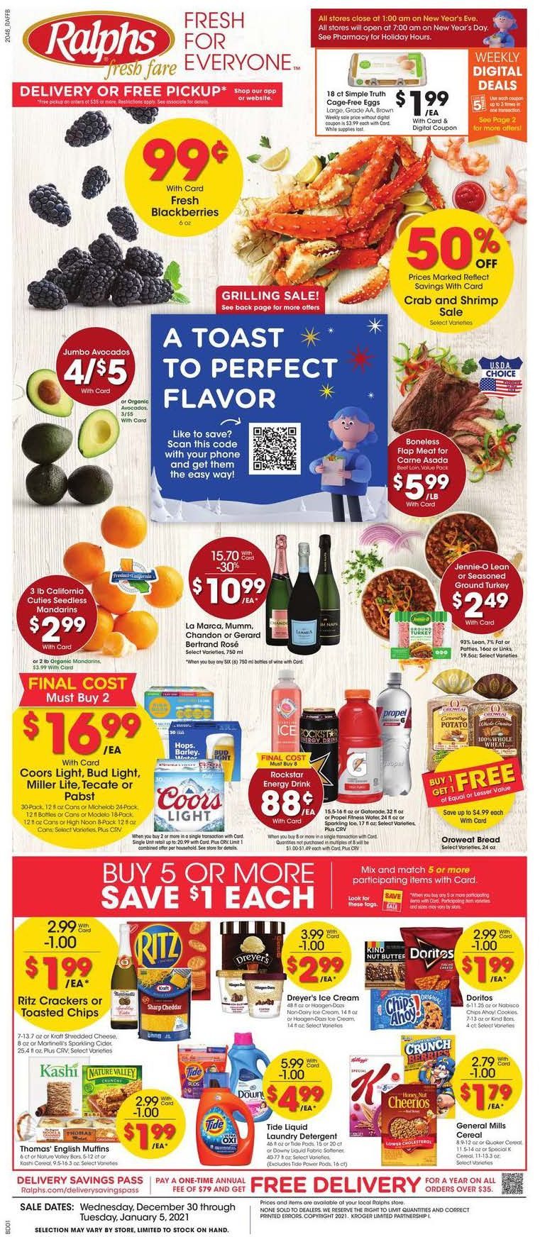 Ralphs Weekly Ad Dec 30 2020 - Jan 5, 2021 | WeeklyAds2