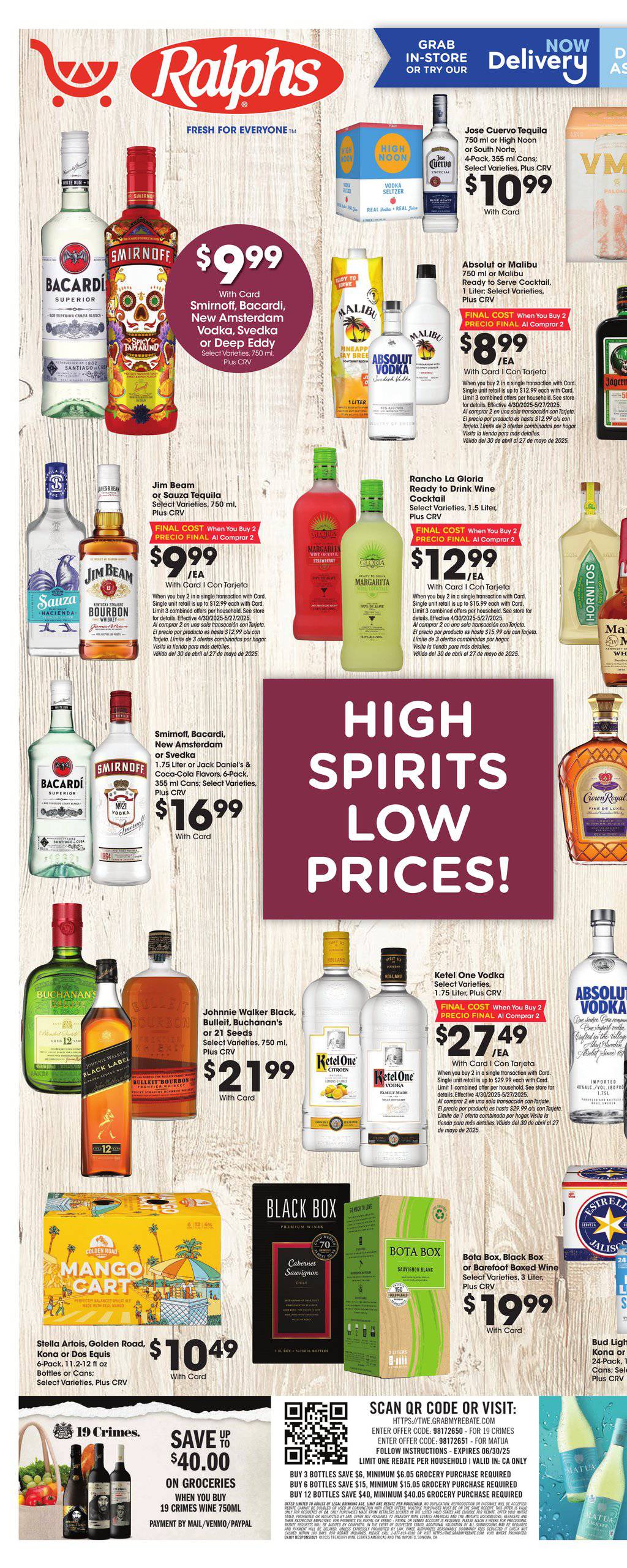 Ralphs Weekly Ad High Spirits, Low Prices April 30 - May 6, 2025 ...