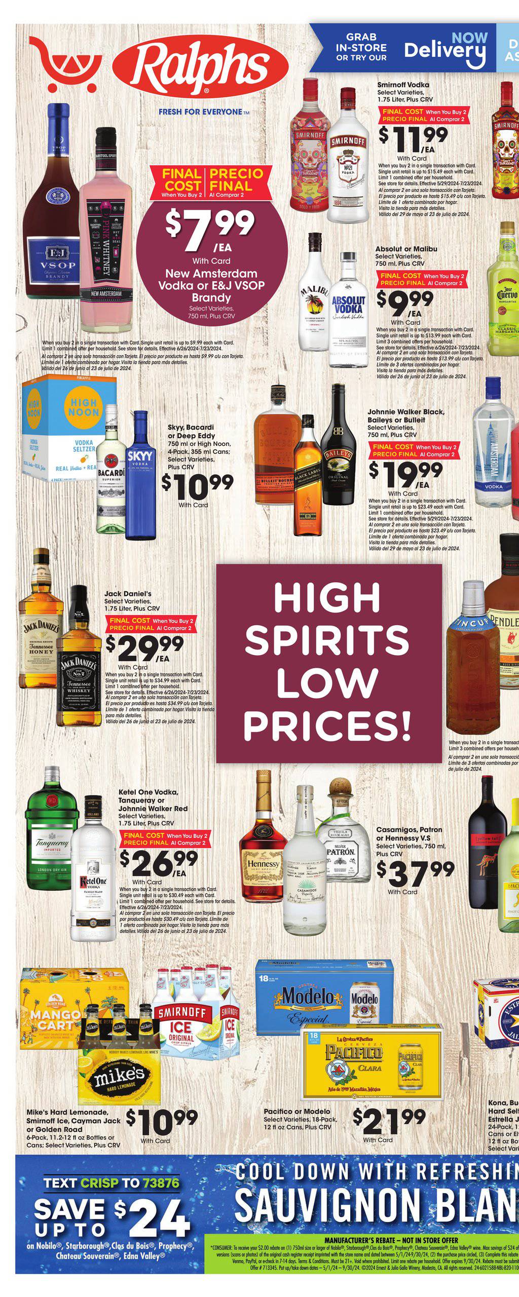 Ralphs Weekly Ad High Spirits Low Prices July 10 - 16, 2024 | WeeklyAds2