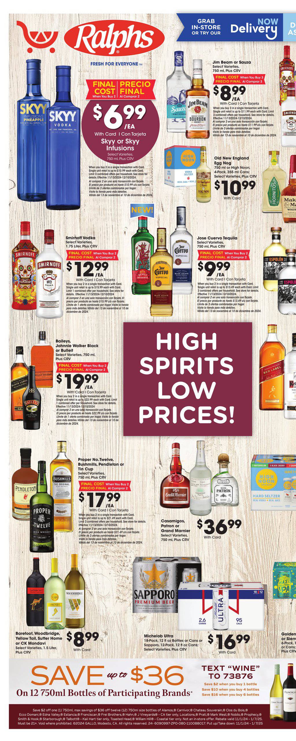 Ralphs Weekly Ad High Spirits Low Prices November 20 - 28, 2024 ...