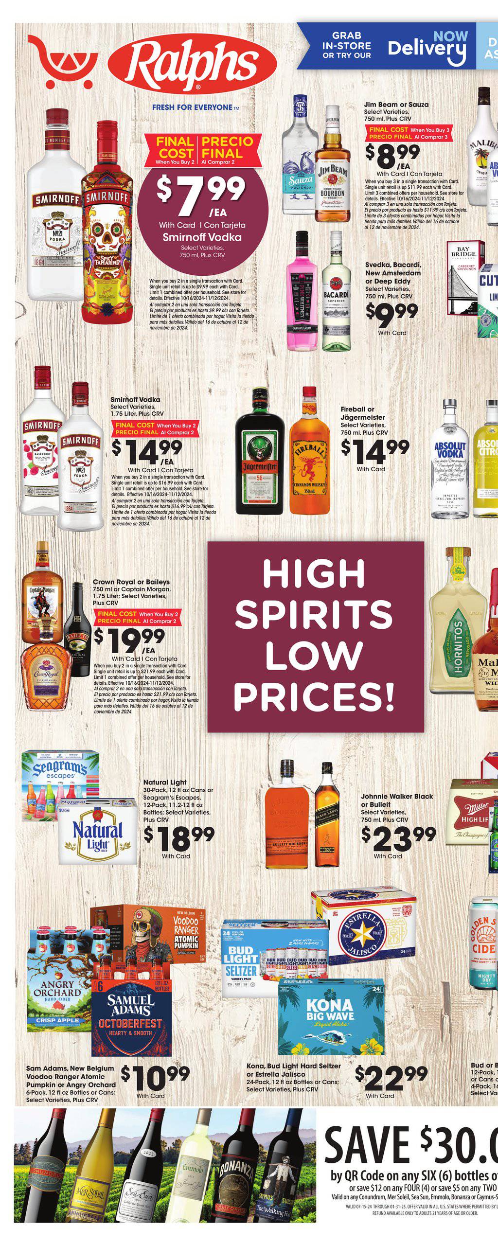 Ralphs Weekly Ad High Spirits Low Prices October 30 - November 5, 2024 ...