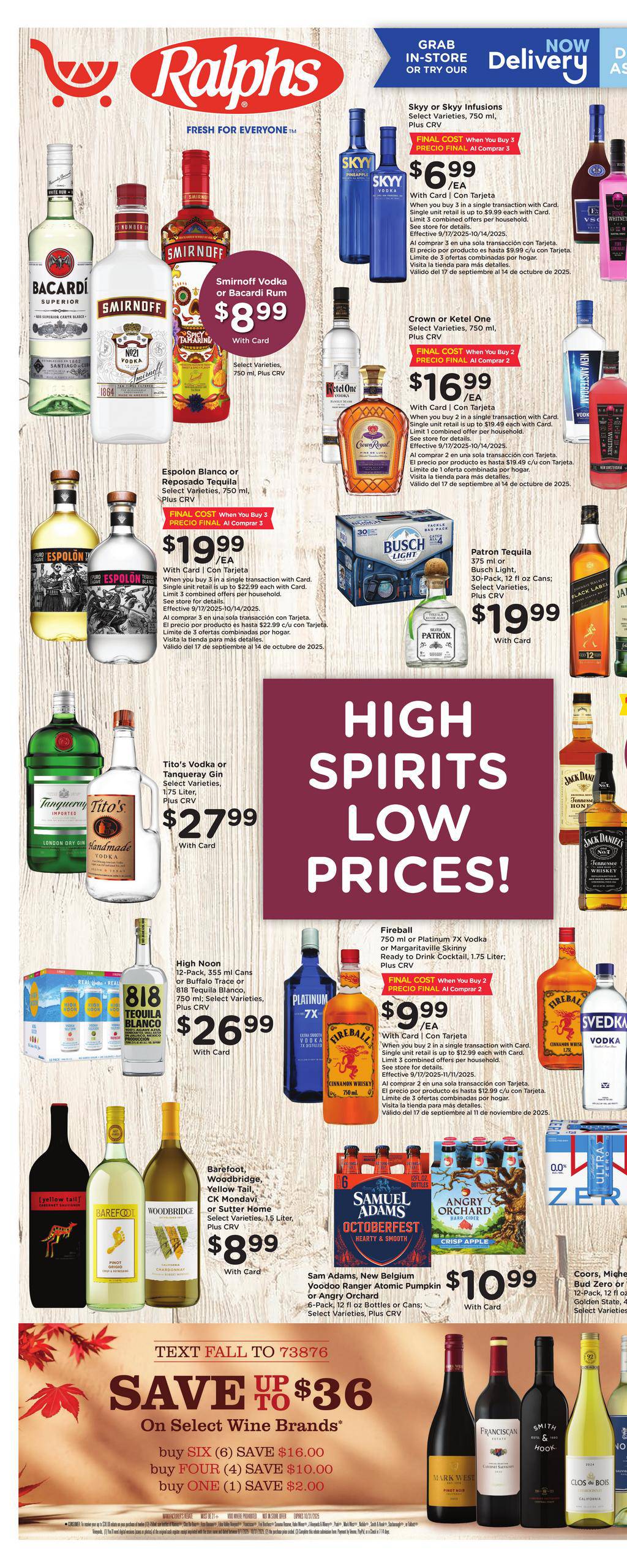 Ralphs Weekly Ad High Spirits, Low Prices October 8 - 14, 2025 | WeeklyAds2