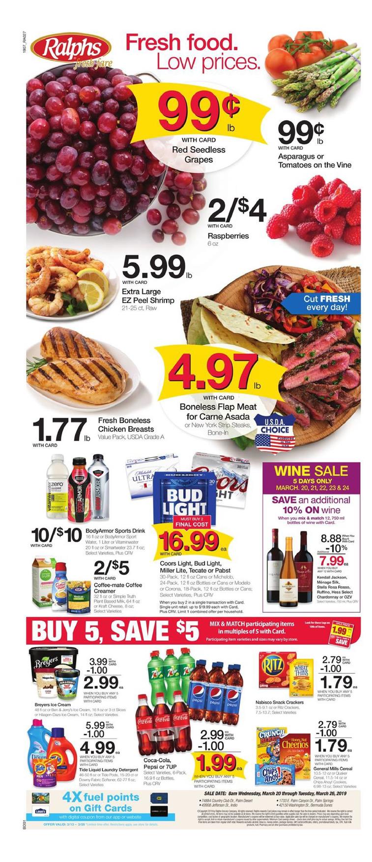 Ralphs Weekly Ad Mar 20 - 26, 2019 | WeeklyAds2