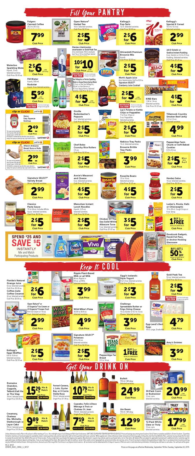 Safeway Weekly Ad Sep 18 - 24, 2019 - WeeklyAds2