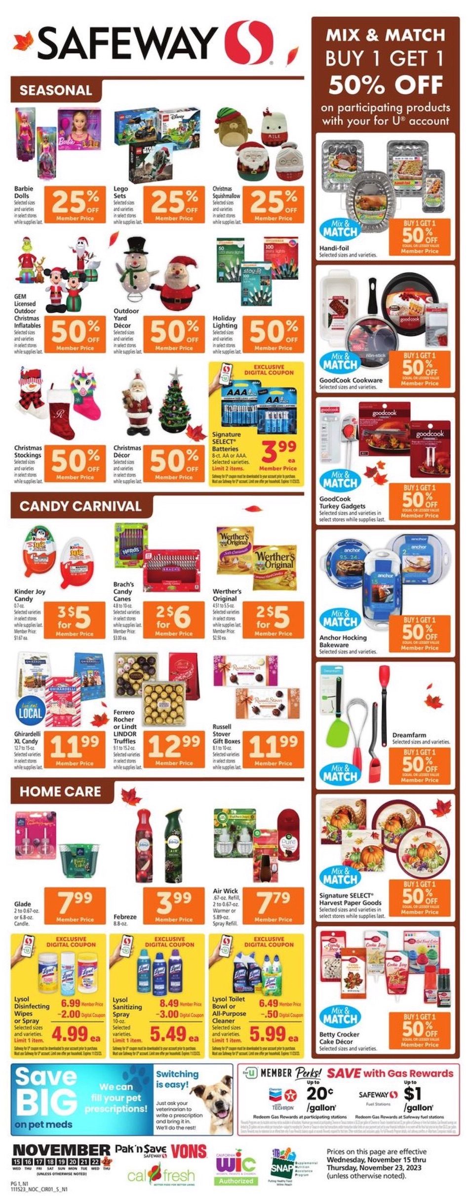 Safeway Weekly Ad Home & Health Nov 15 - 23, 2023 | WeeklyAds2
