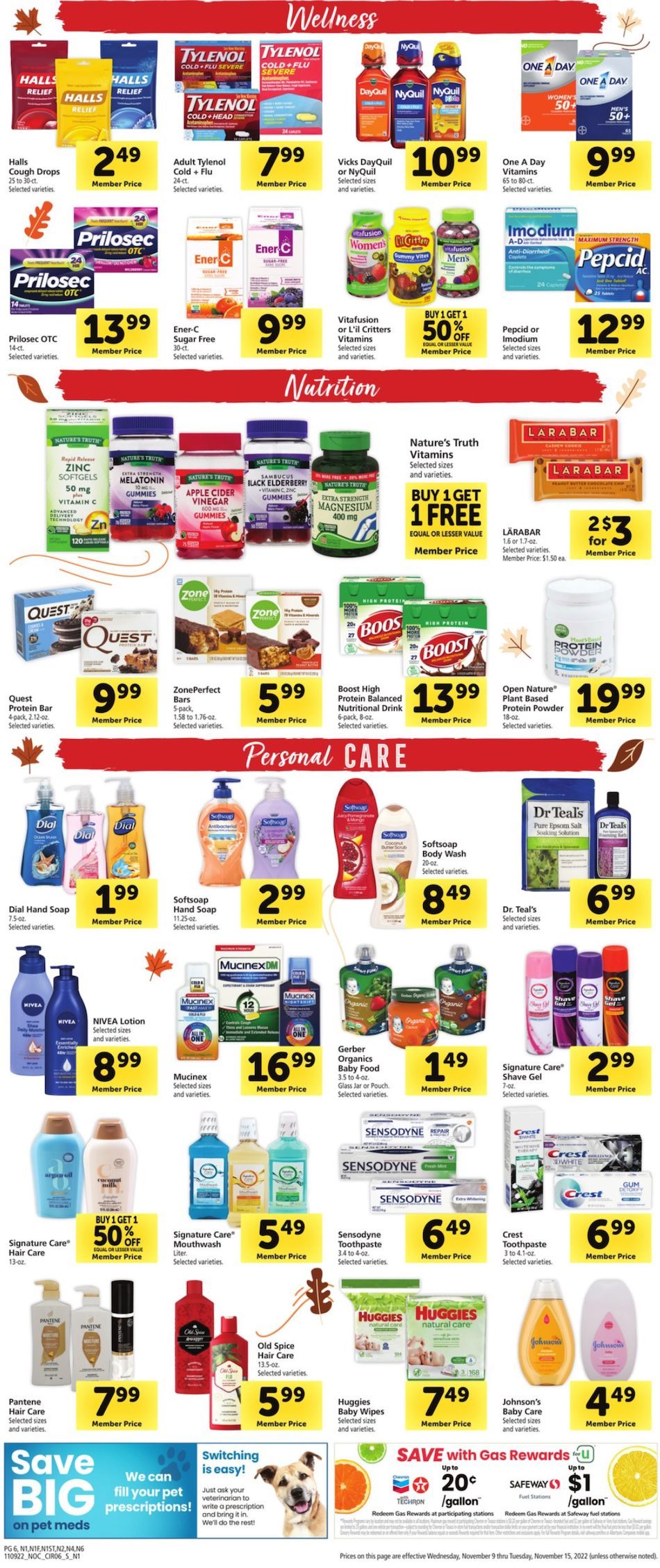 Safeway Weekly Ad Nov 9 - 15, 2022 - WeeklyAds2