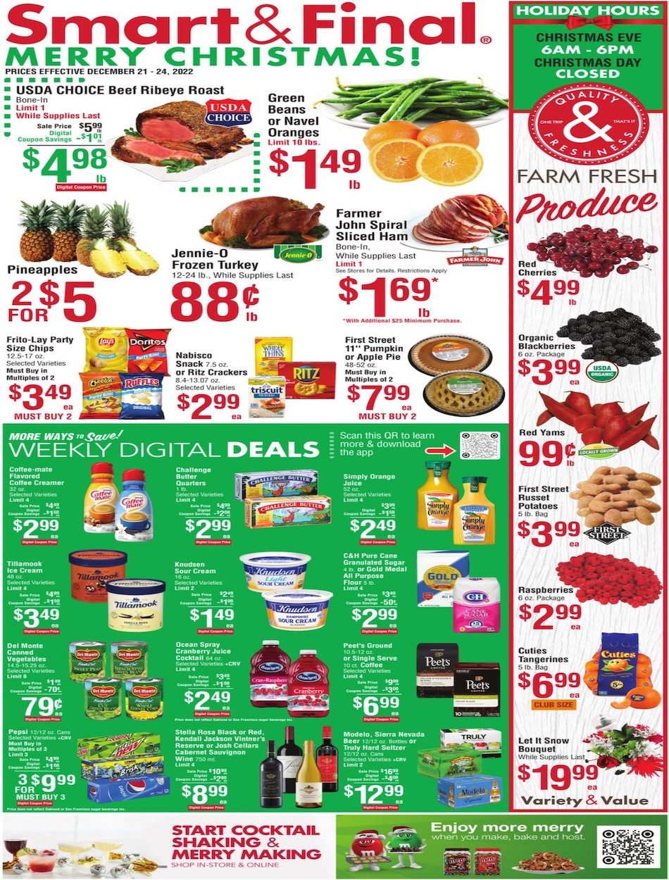 Smart & Final Weekly Ad Christmas Dec 21 - 24, 2022 | WeeklyAds2
