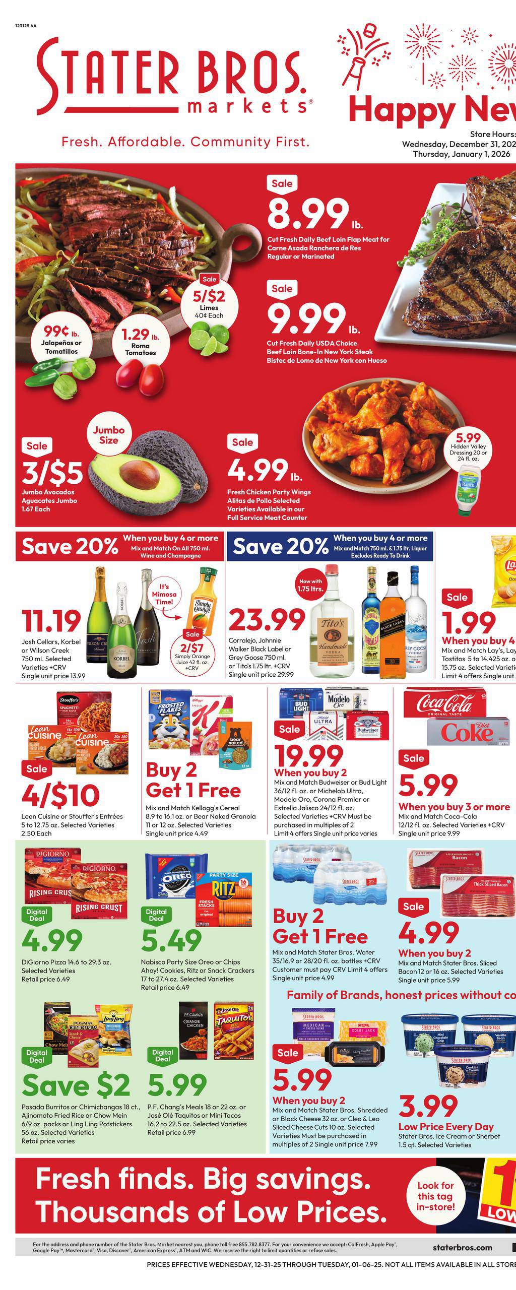 Stater Bros Ad Flyer December 31, 2025 - January 6, 2026 | WeeklyAds2