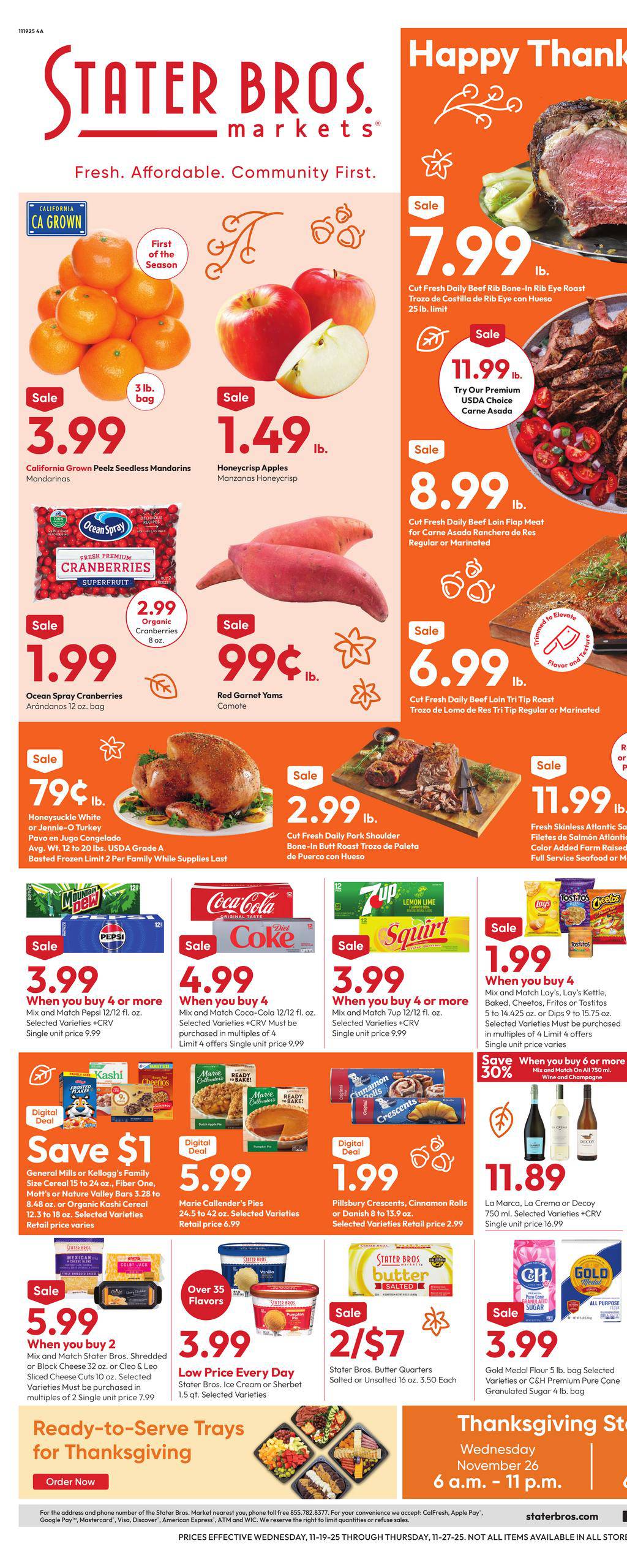 Stater Bros Ad Flyer November 19 - 27, 2025 | WeeklyAds2