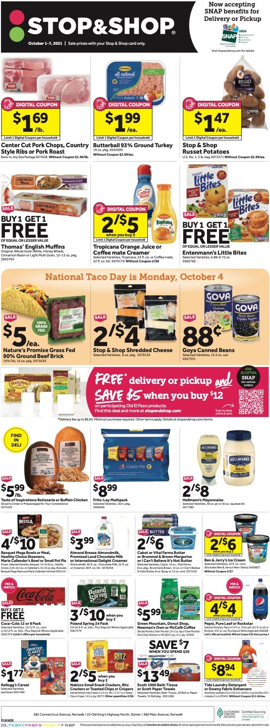 Stop & Shop Weekly Ad Oct 1 - 7, 2021 | WeeklyAds2