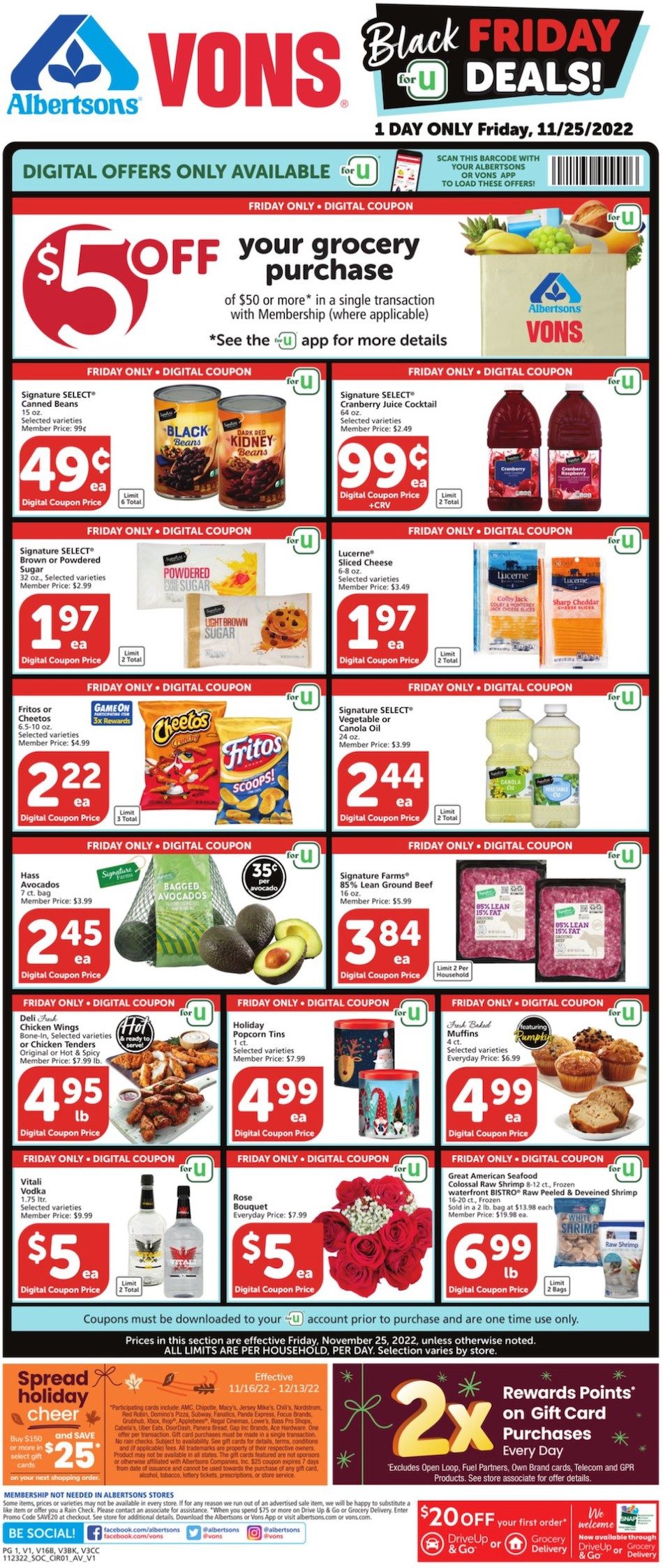 Vons Black Friday Ad Nov 25 - 29, 2022 - WeeklyAds2