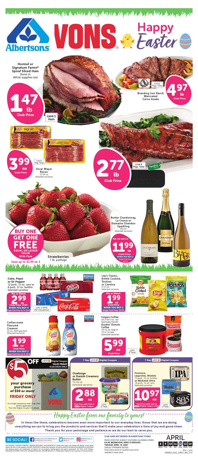 Vons Weekly Ad Apr 8 - 14, 2020 | WeeklyAds2