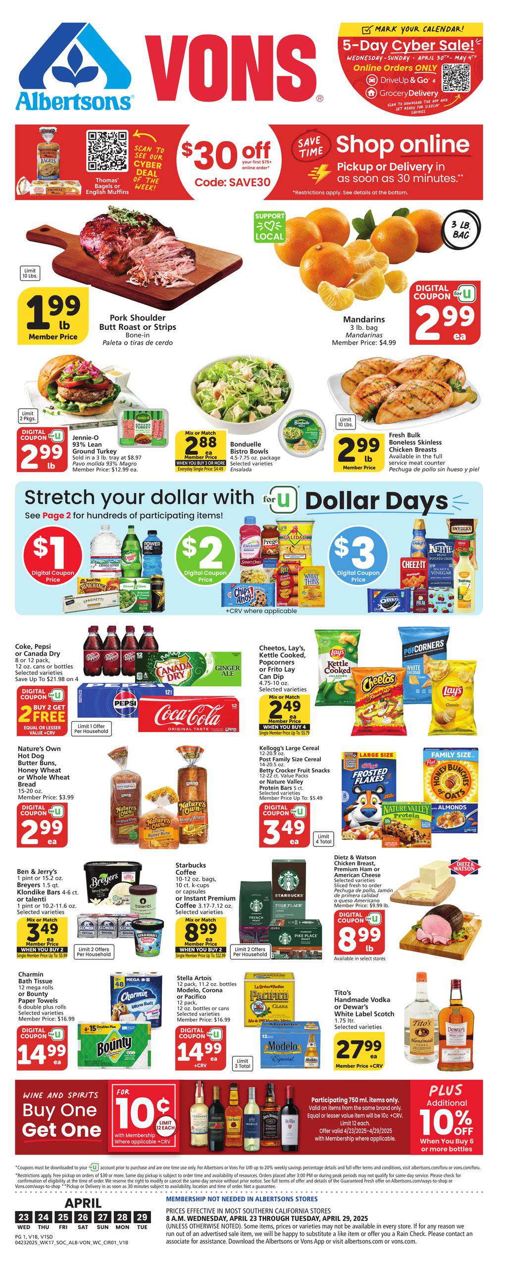 Vons Weekly Ad April 23 - 29, 2025 | WeeklyAds2