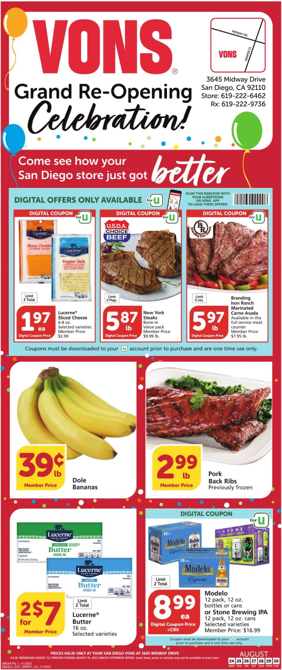 Vons Weekly Ad Aug 24 - 30, 2022 | WeeklyAds2