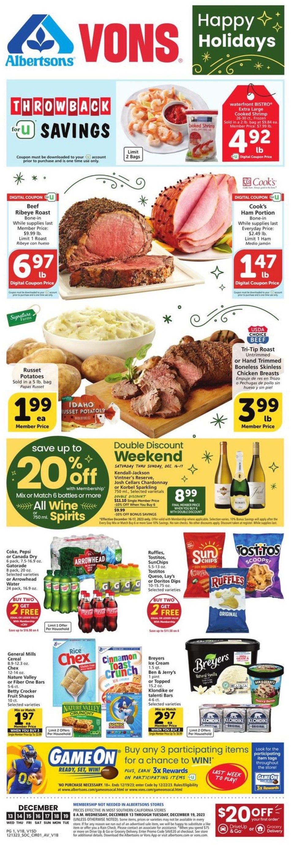 Vons Weekly Ad Dec 13 - 19, 2023 | WeeklyAds2