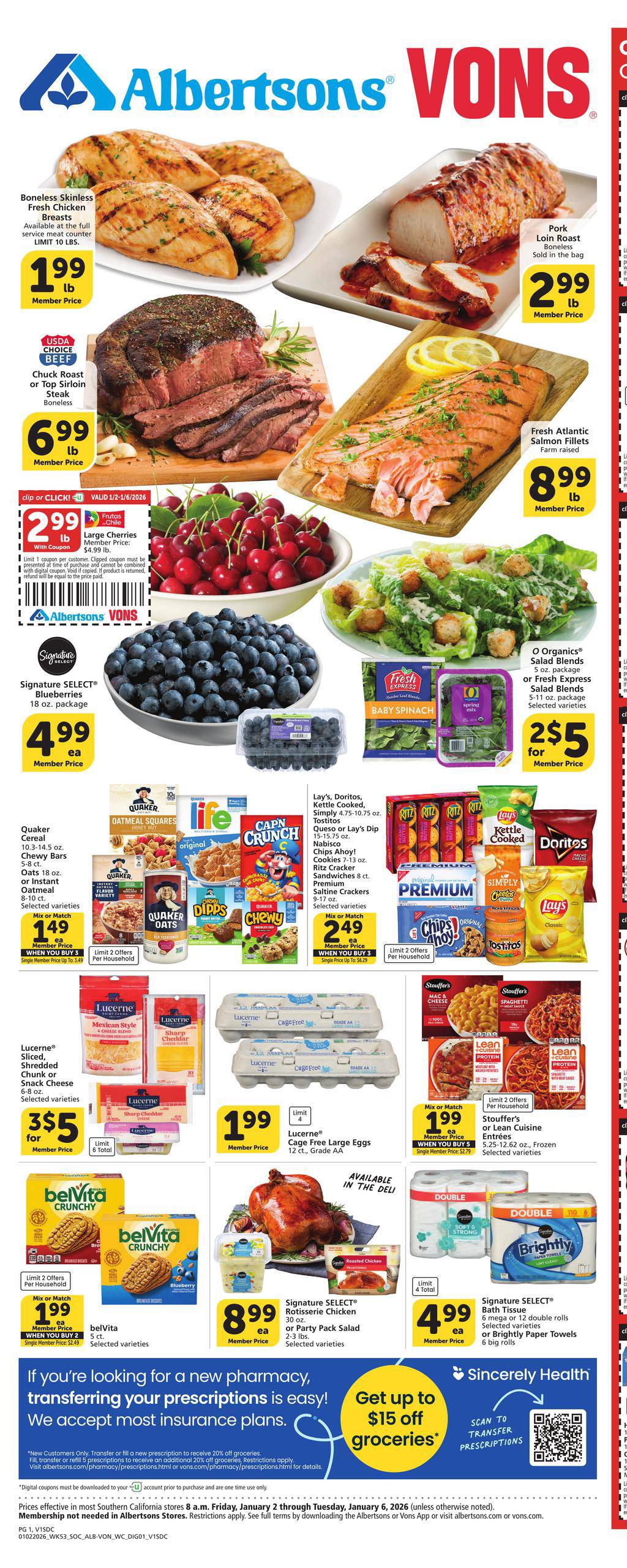 Vons Weekly Ad January 2 - 6, 2026 | WeeklyAds2