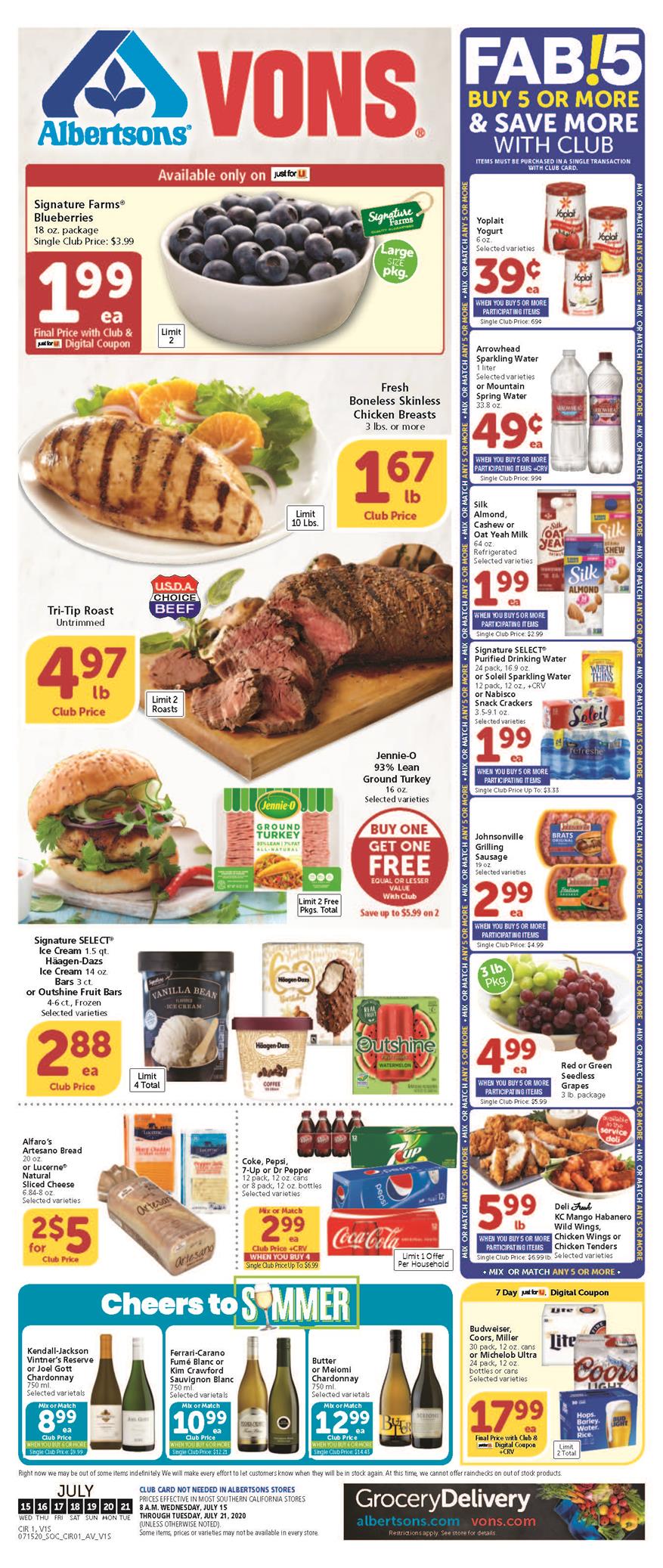 Vons Weekly Ad Jul 15 - 21, 2020 | WeeklyAds2