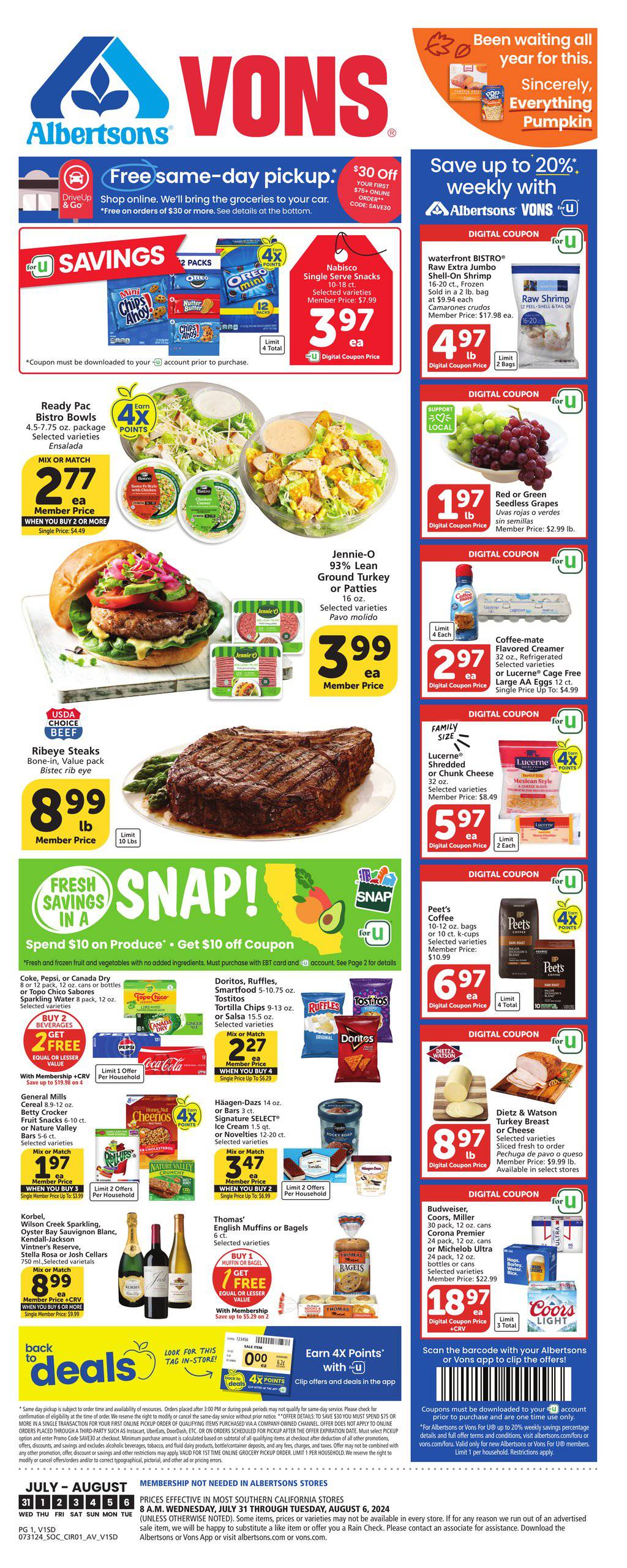 Vons Weekly Ad July 31 - August 6, 2024 | WeeklyAds2