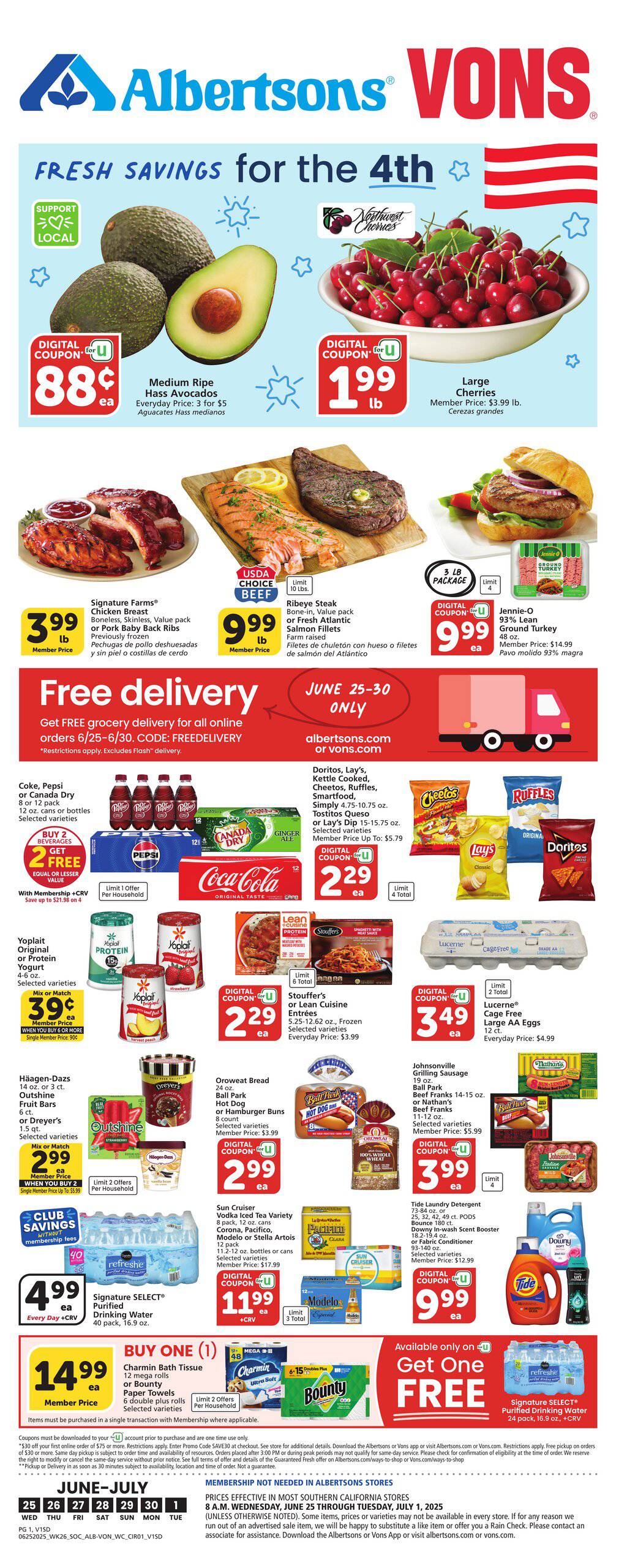 Vons Weekly Ad June 25 - July 1, 2025 | WeeklyAds2
