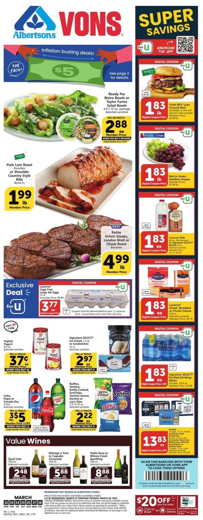 Vons Weekly Ad Sale Mar 22 - 28, 2023 | WeeklyAds2