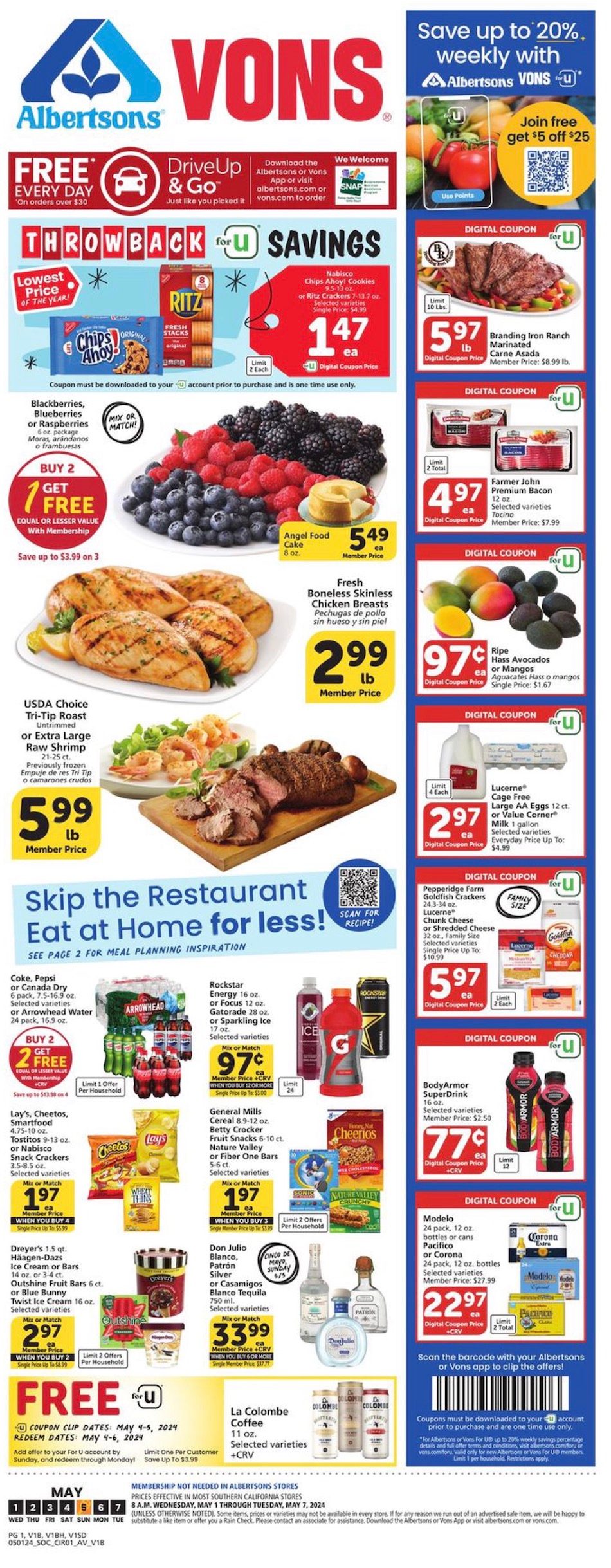 Vons Weekly Ad May 1 - 7, 2024 | WeeklyAds2