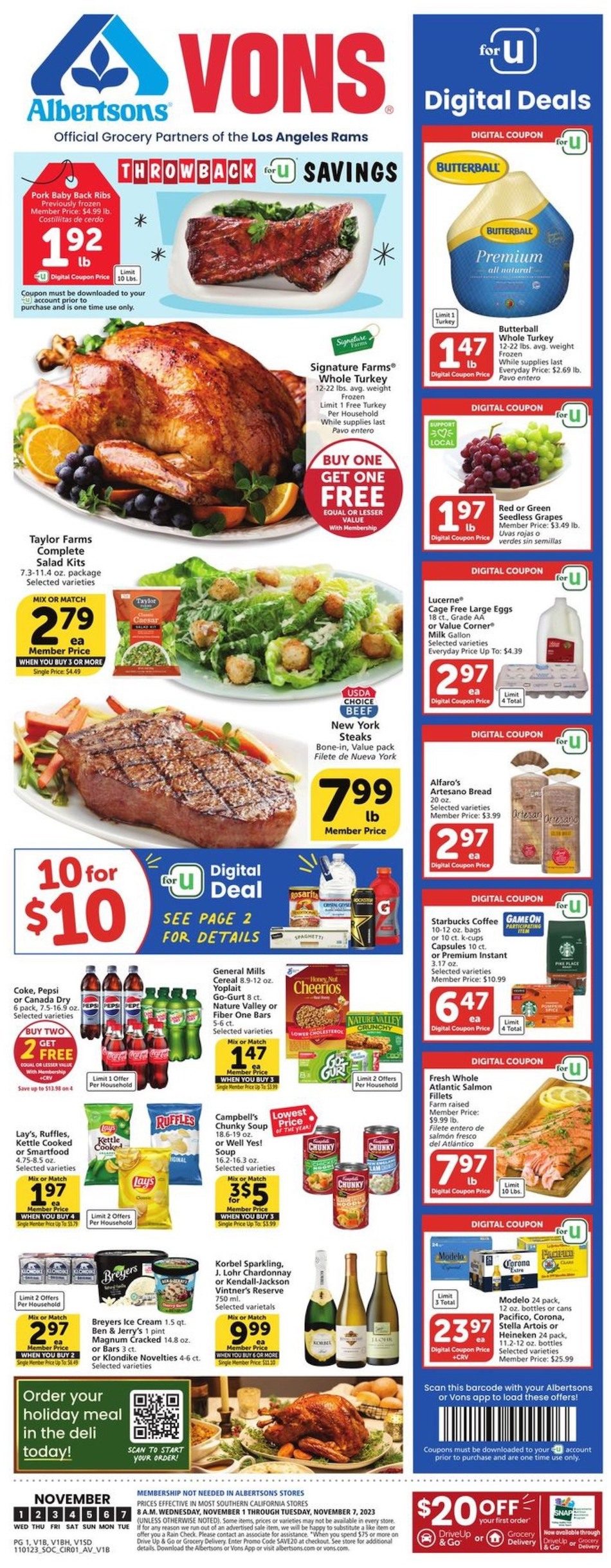 Vons Weekly Ad Nov 1 - 7, 2023 | WeeklyAds2