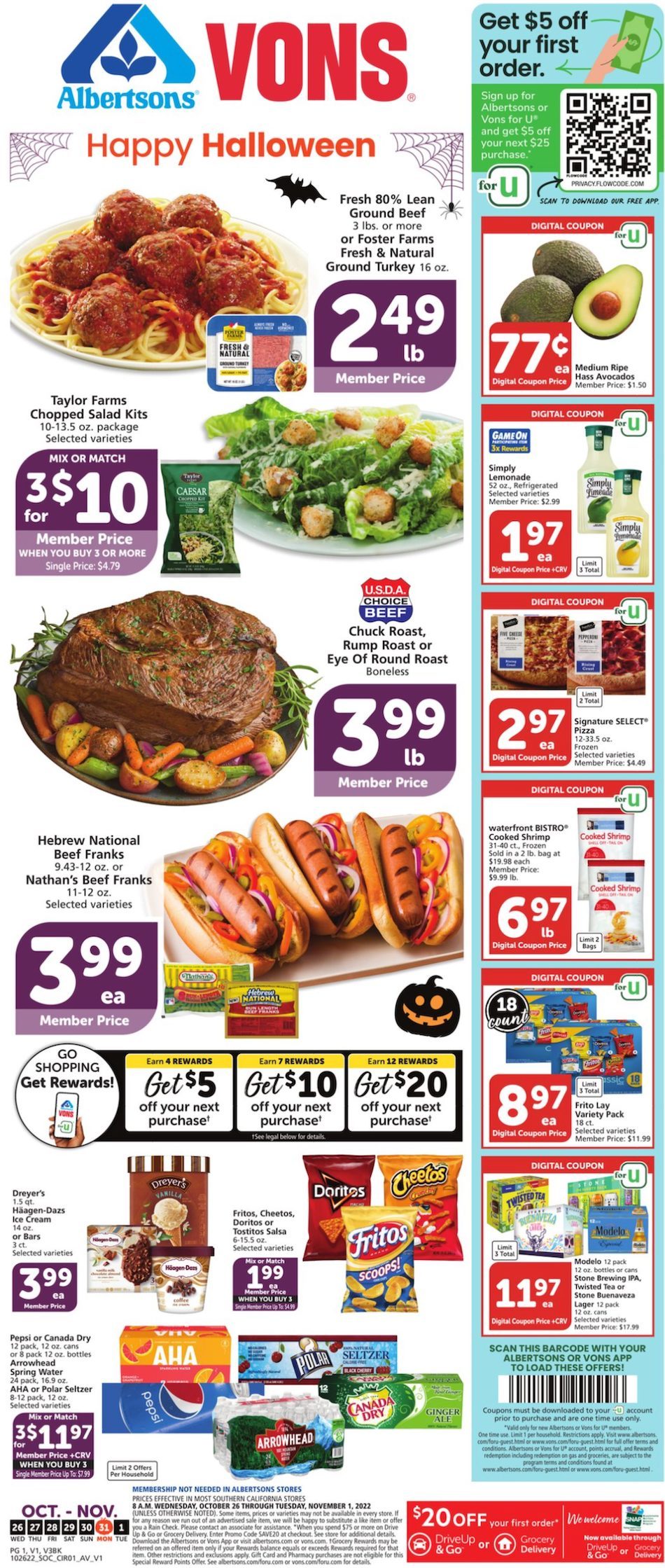 Vons Weekly Ad Oct 26 - Nov 1, 2022 - WeeklyAds2