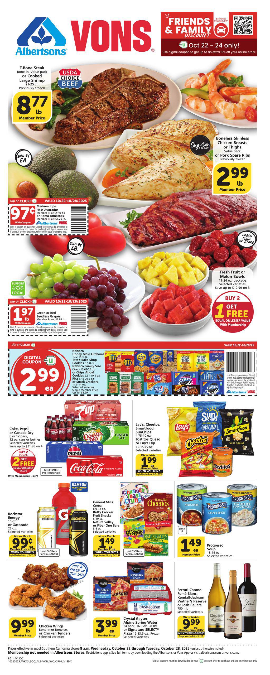 Vons Weekly Ad October 22 - 28, 2025 | WeeklyAds2