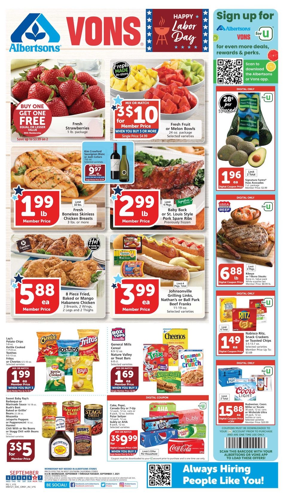 Vons Weekly Ad Sep 1 - 7, 2021 | WeeklyAds2