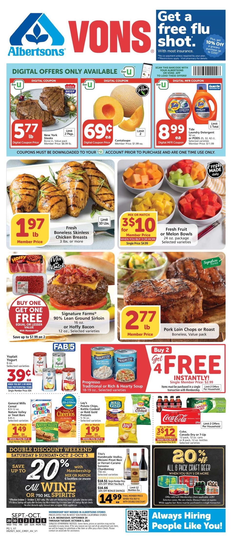 Vons Weekly Ad Sep 29 - Oct 5, 2021 | WeeklyAds2