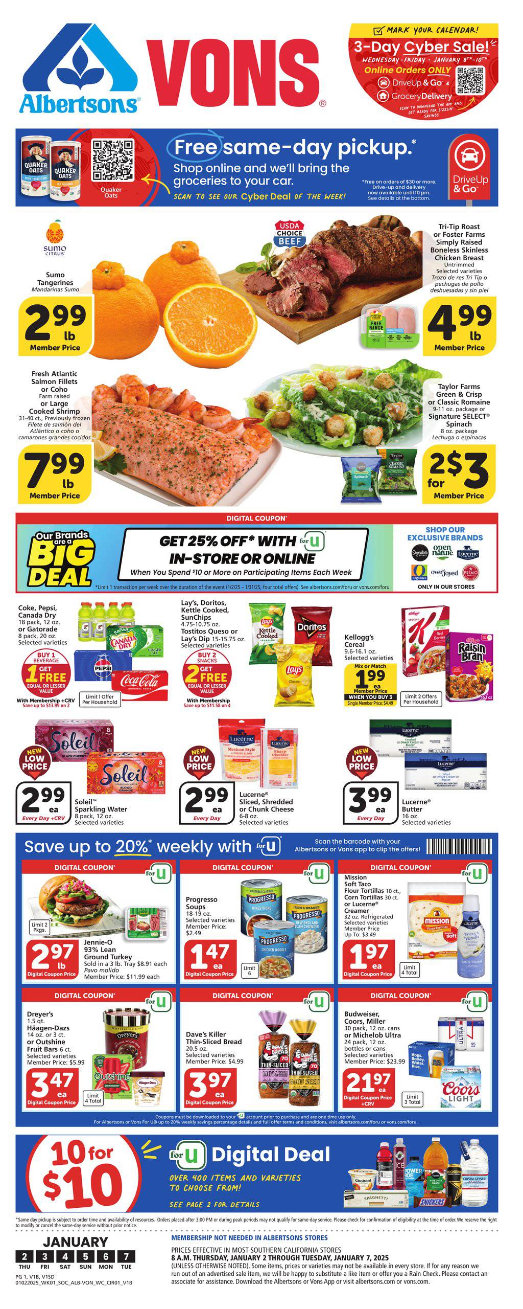 Vons Weekly Ad - SoCal January 2 - 7, 2025 | WeeklyAds2