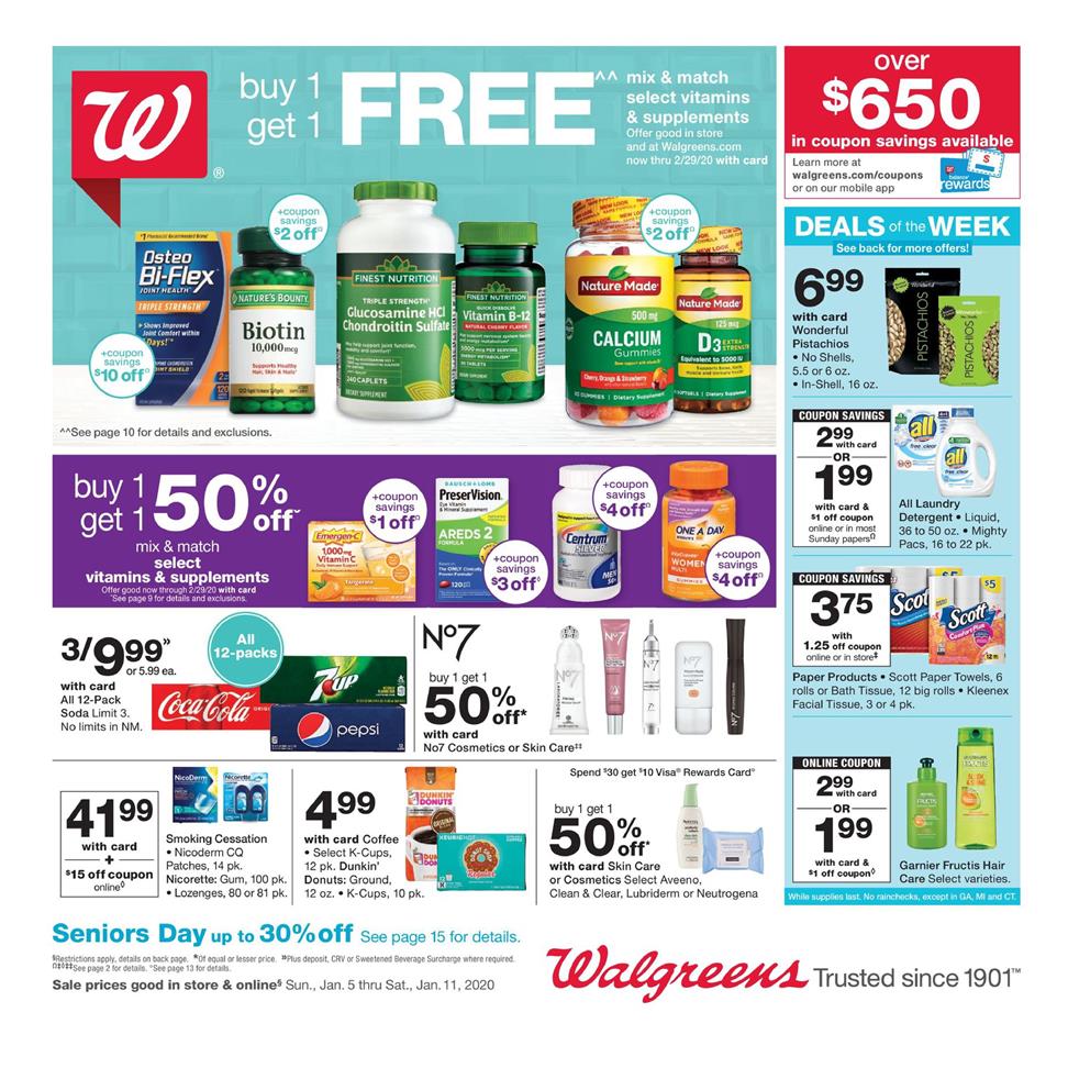 Walgreens Weekly Ad Jan 5 - 11, 2020 | WeeklyAds2