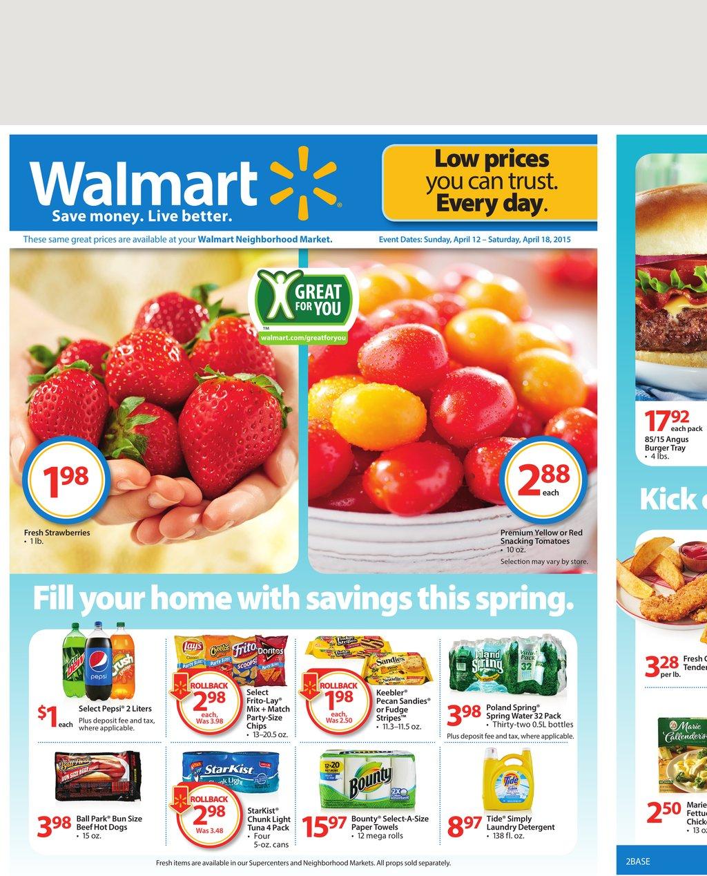 Walmart Simple Meals Weekly Ad 12th April 2015 | WeeklyAds2