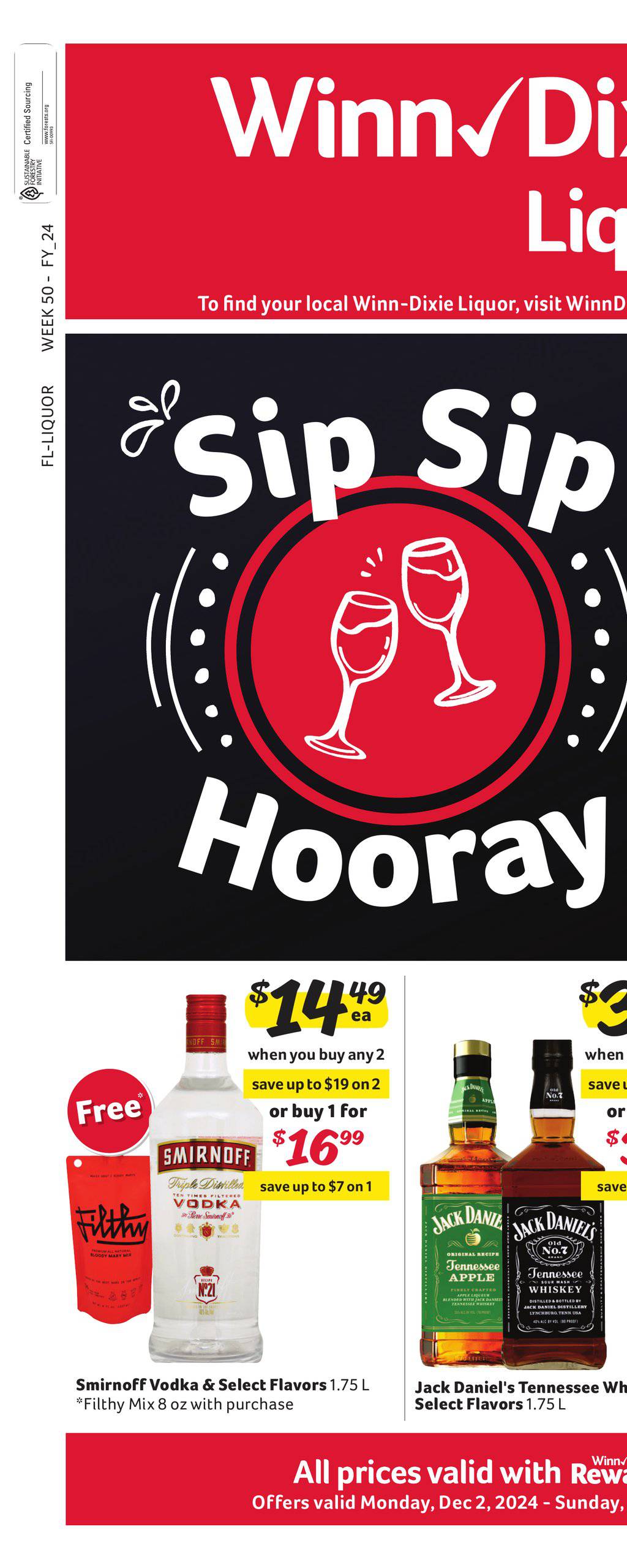 Winn-Dixie Ad Alcohol Flyer December 2, 2024 - January 5, 2025 | WeeklyAds2