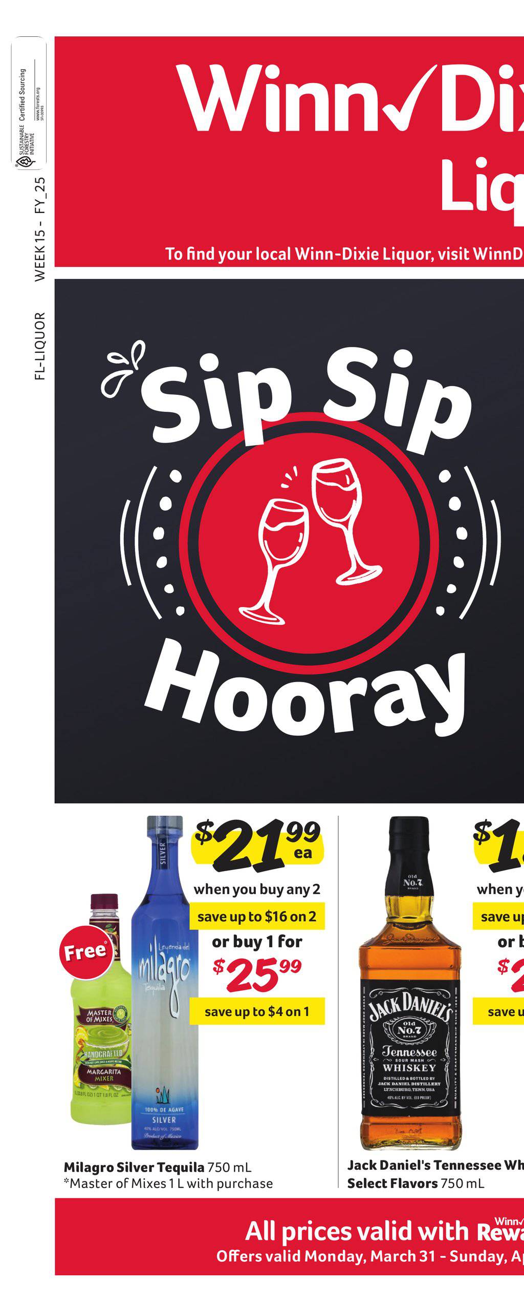 Winn-Dixie Ad Alcohol Flyer March 31 - April 27, 2025 | WeeklyAds2